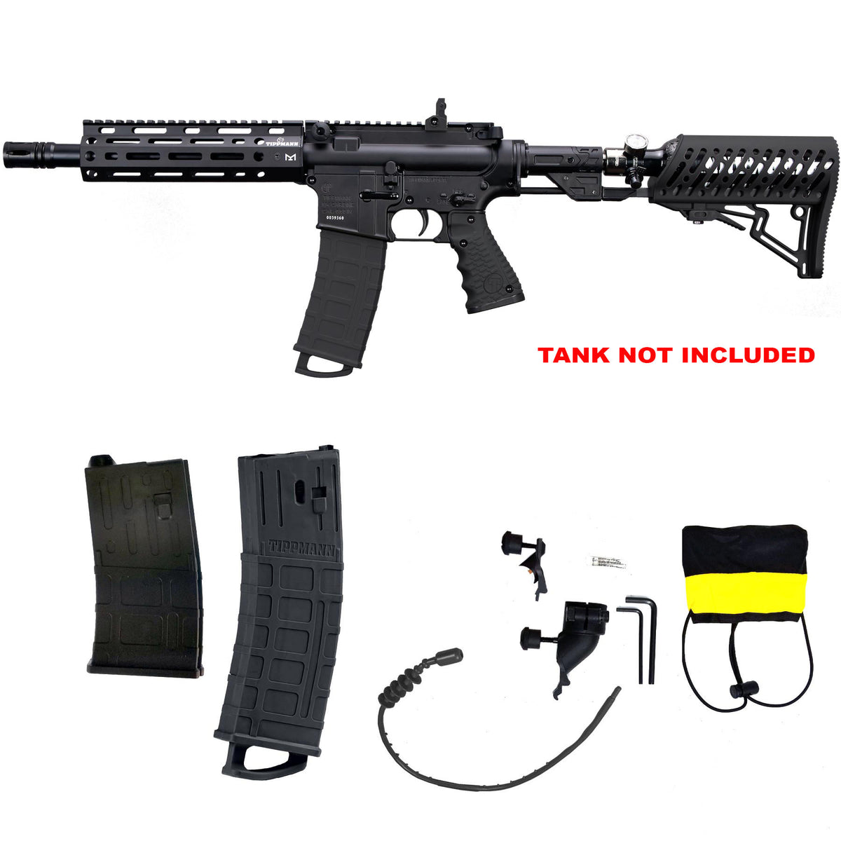 Tippmann TMC Elite Mag Fed Paintball Marker w/ Air Thru Stock Black ...
