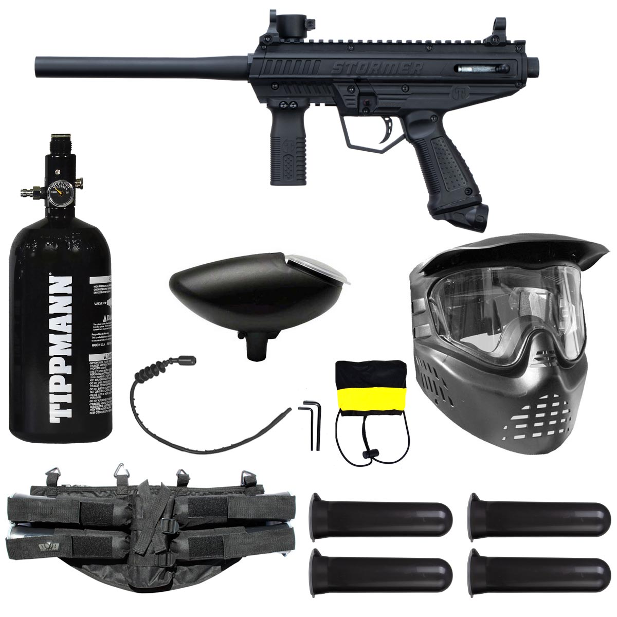 Tippmann Stormer Basic Paintball Marker Black Rookie Package – Discount ...