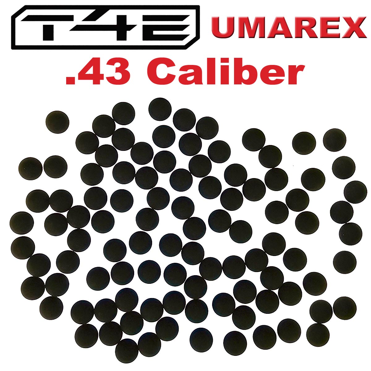 Umarex T4E Hard Rubber Ball .43 Caliber 100 Count – DiscountPaintball.com